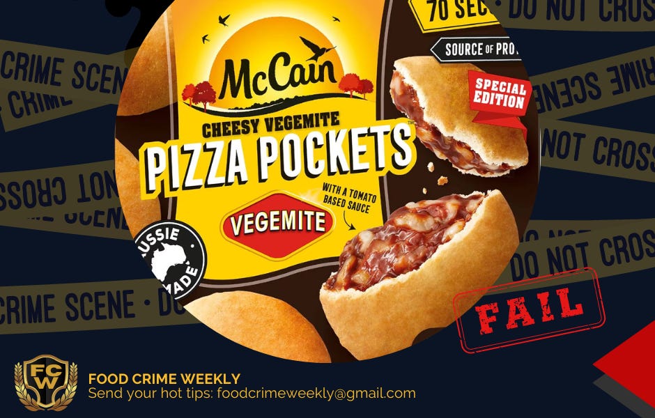 Pizza Pockets Cheesy Vegemite - Food Crime Weekly