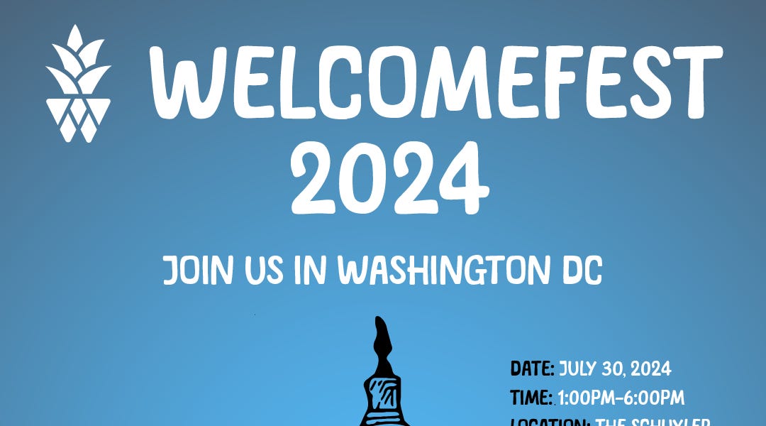 Join us at WelcomeFest July 30 in DC