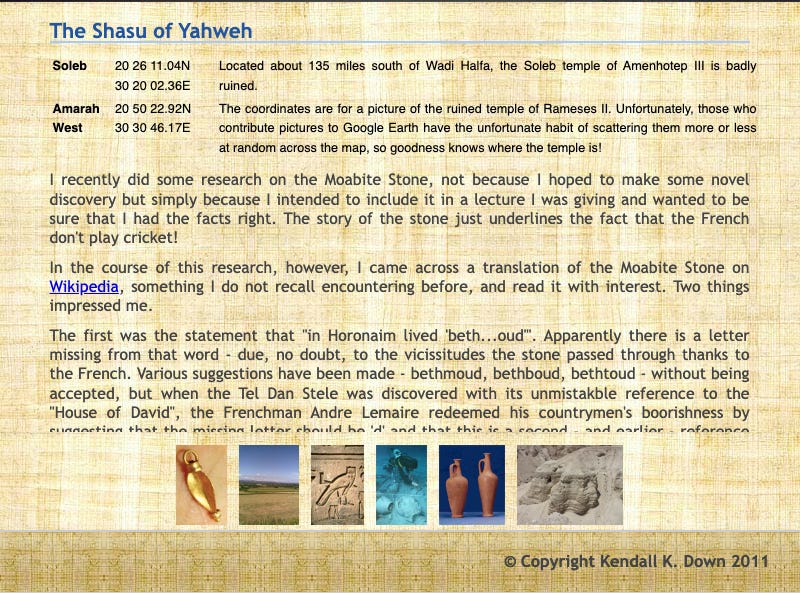 The Shasu of Yahweh (Full Text) - by Lee