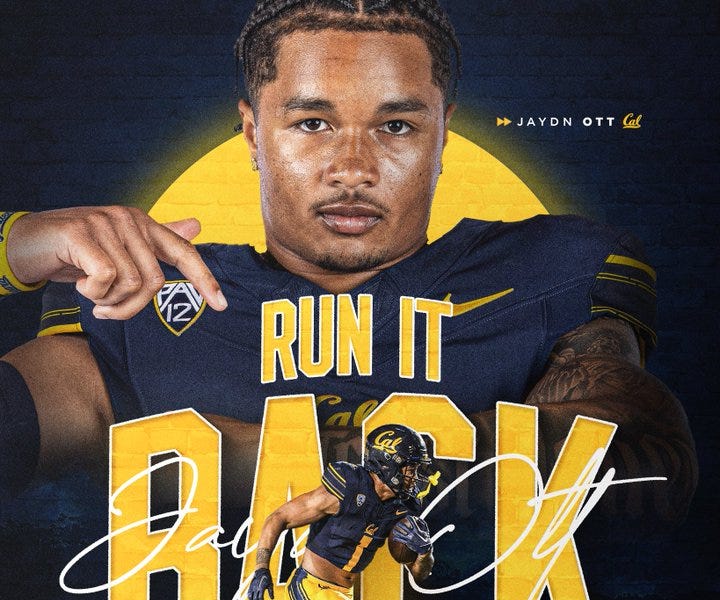 Jaydn Ott gets Cal fans in the first half, not gonna lie, then ...