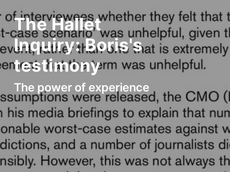 The Hallet Inquiry: Boris's testimony