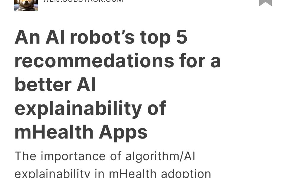 An AI robot’s top 5 recommedations for a better AI explainability of ...