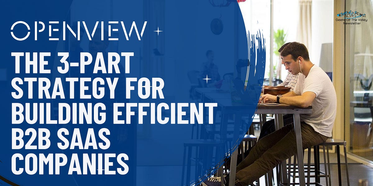 The 3-Part Strategy for Building Efficient B2B SaaS Companies