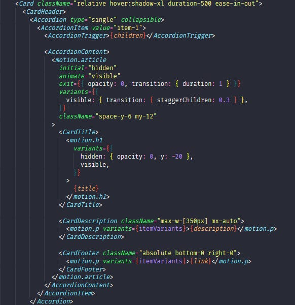 Building a React Card Layout with Accordion Feature and Animations