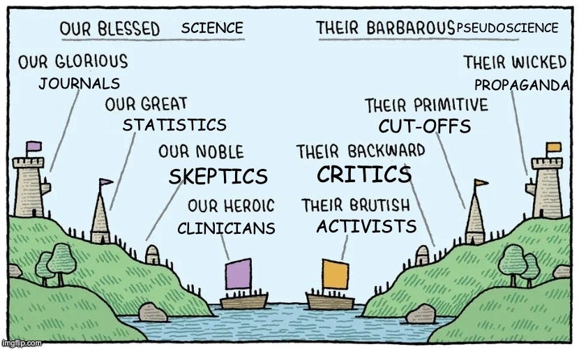 Our blessed science (their barbarous pseudoscience)
