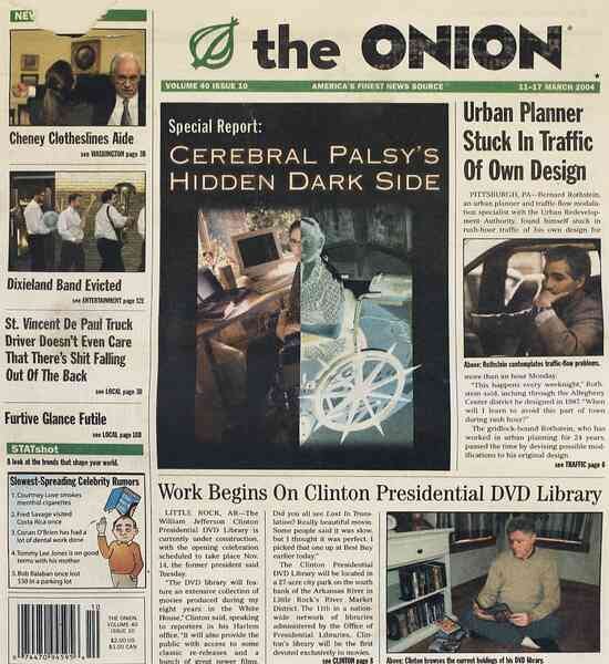 20 years ago, The Onion visited Bill Clinton's DVD library