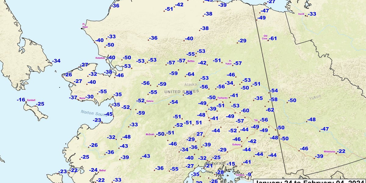 Alaska’s 2024 Cold Snap - by Rick Thoman