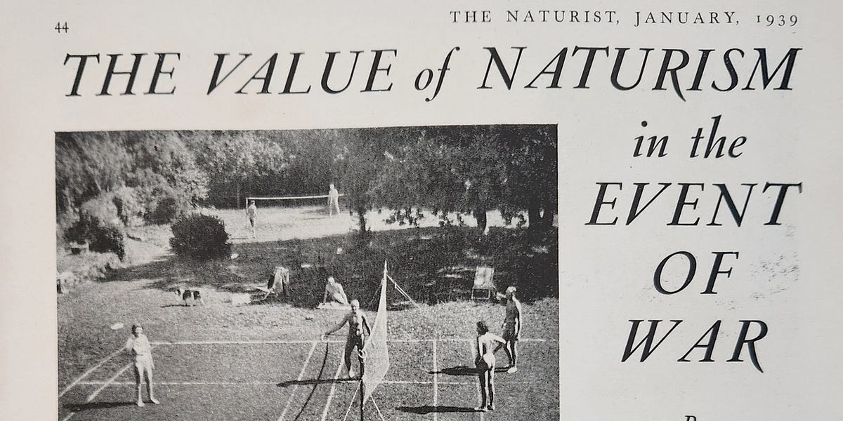 The Value of Naturism in the Event of War - Nudistory