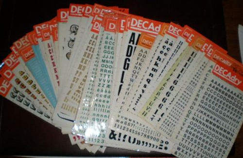 Deca-dry Dry Transfer Letters - Jerad’s Substack