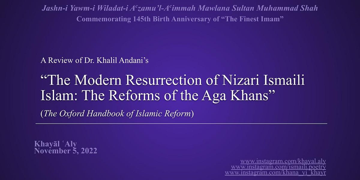 Modern Resurrection of Nizārī Ismaili Islam