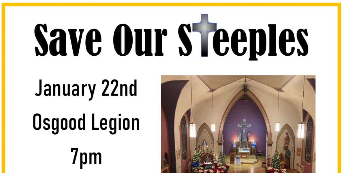 Save Our Steeples - Tonight Osgood Legion 7pm
