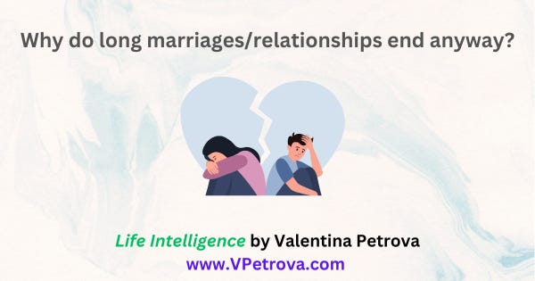 Why do long marriages/relationships end?