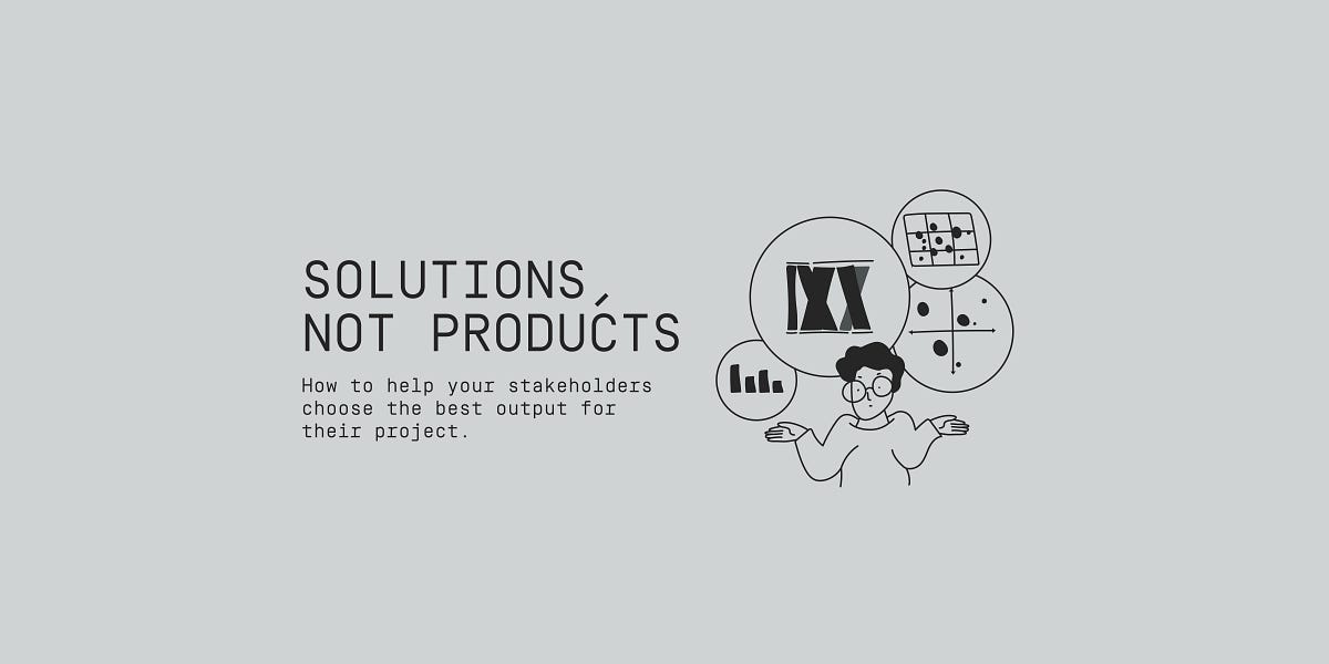 Solutions not products - by Evelina Parrou - The Plot