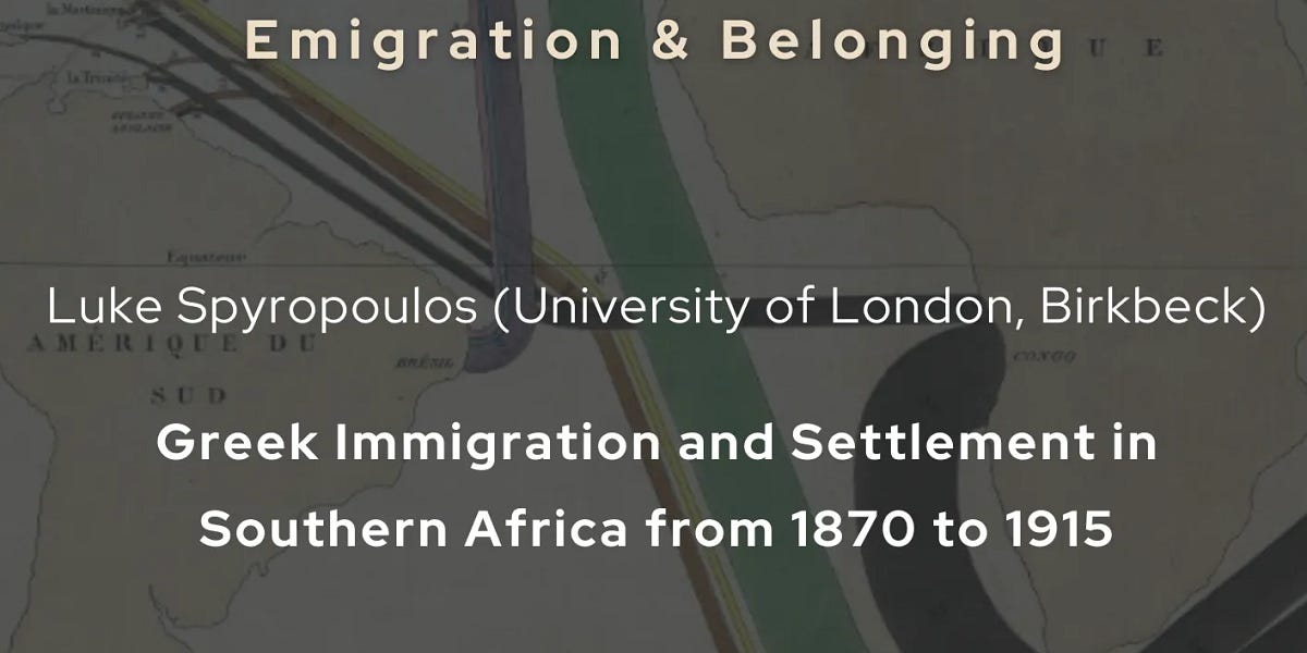 Seminar today on 'Histories of Immigration, Emigration and Belonging'