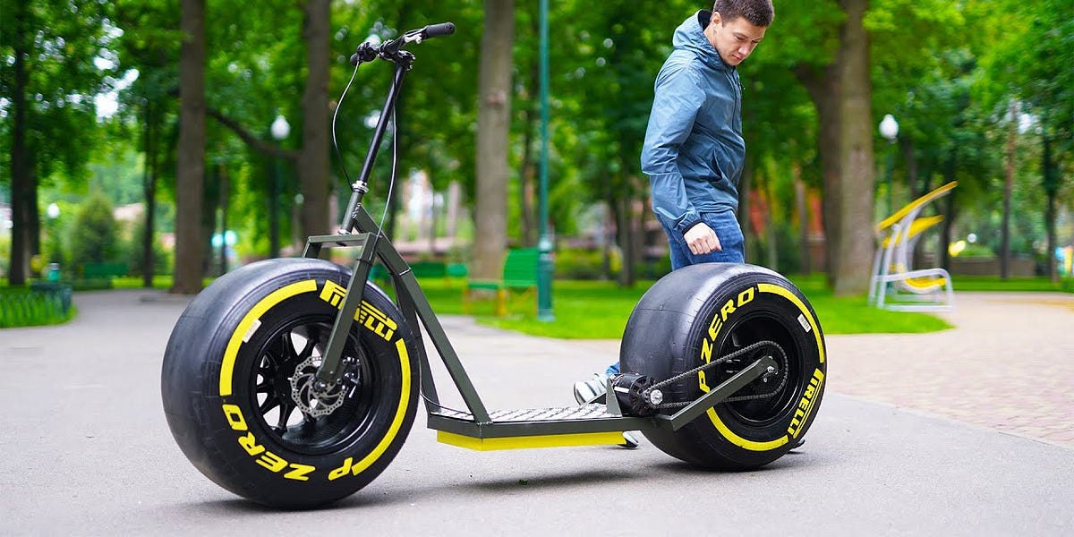 🏁 A Hand-Built Fat Scooter with Formula One Wheels