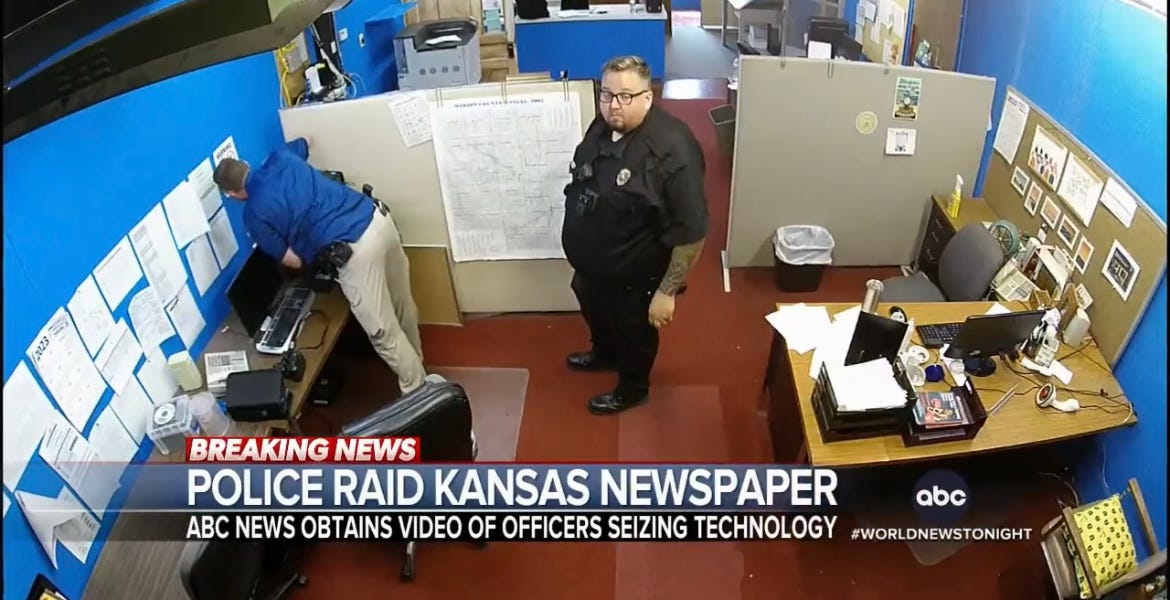 The latest on the Kansas newspaper police raid