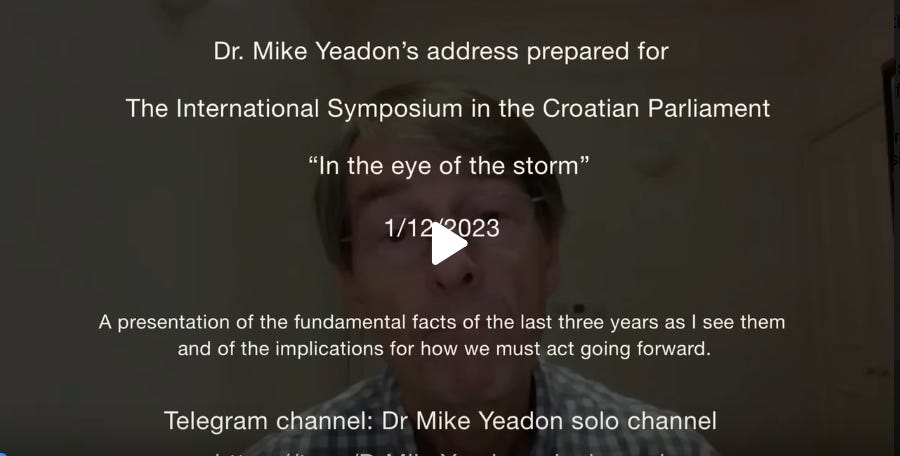 Dr. Mike Yeadon is CENSORED AGAIN by What He Thought Was "Our Own Side.”