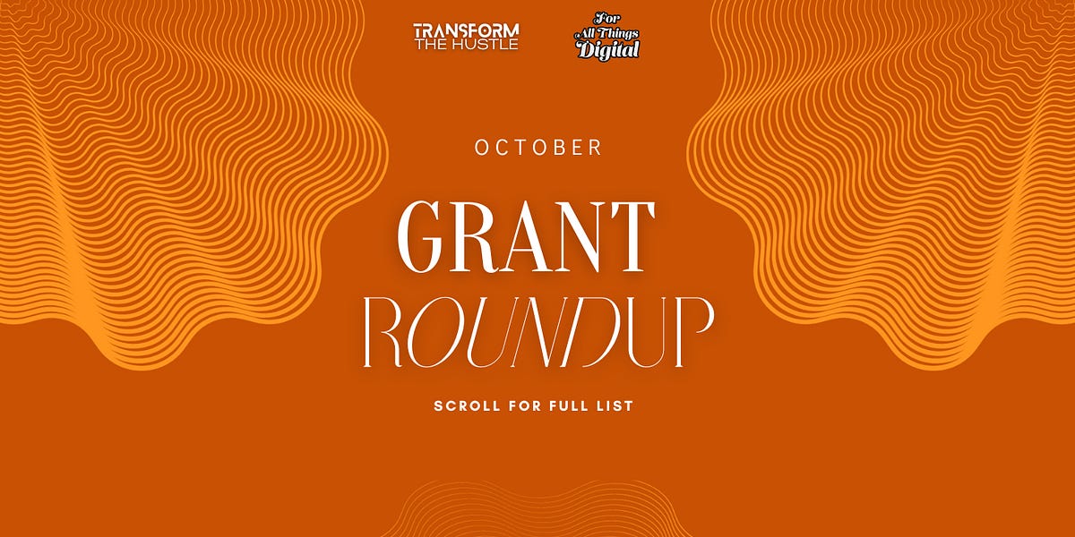 October 2024 Grant Round Up