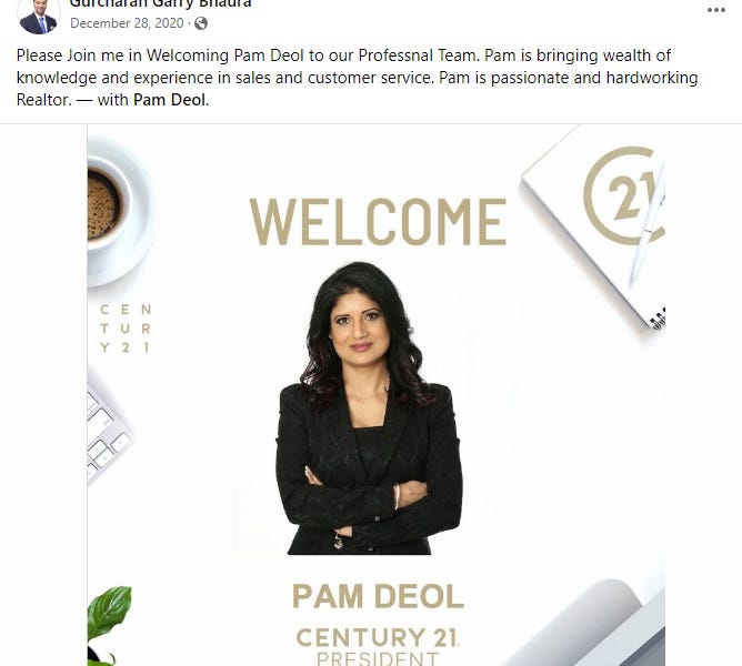 Pam aka Parmjit Deol of Brampton, Ontario kidnapped and forcibly ...