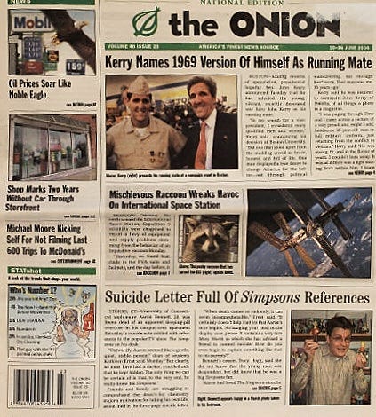 20 years ago, The Onion reacted to Ronald Reagan's death