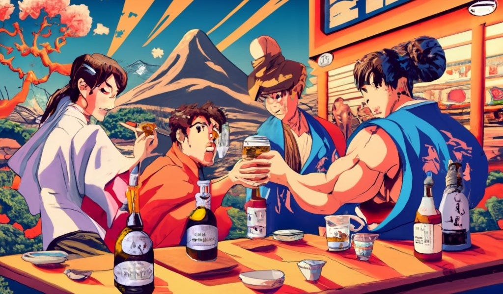 Sake: El Brindis Otaku - by Asdrúbal Chirinos - Agua o Soda