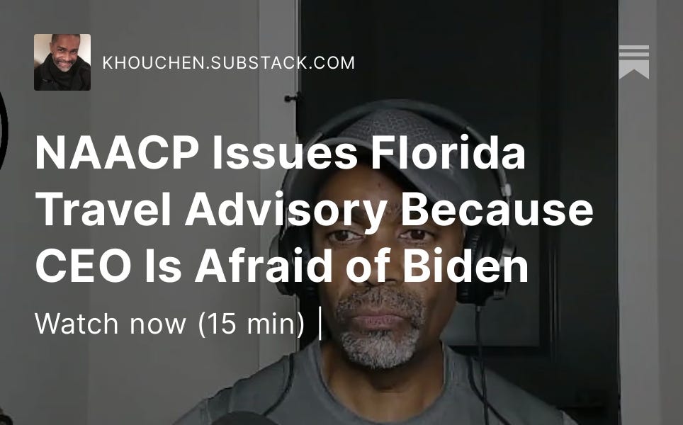 NAACP Issues Florida Travel Advisory Because CEO Is Afraid of Biden