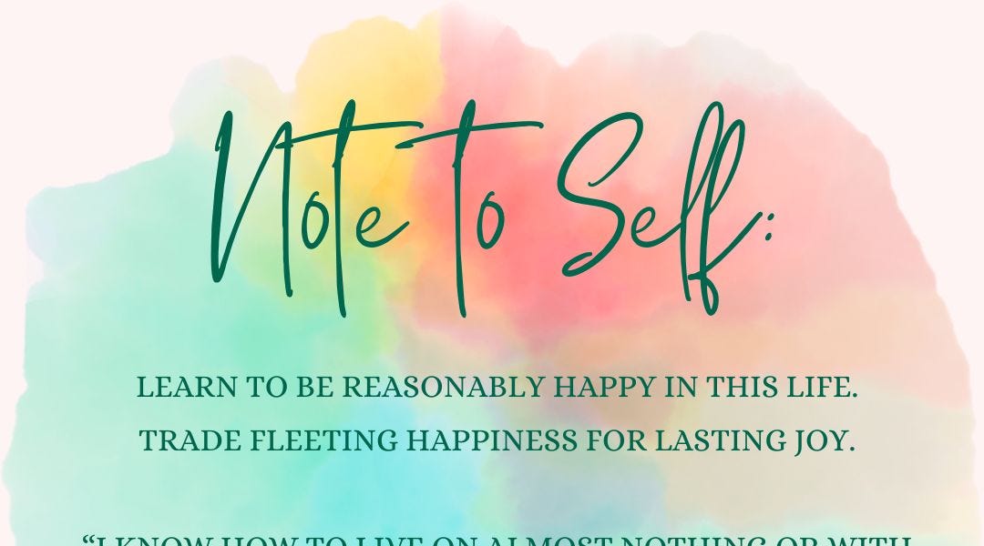 Reasonably Happy - Marie-France’s Substack