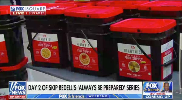 'Fox & Friends' Now Pushing Food Buckets Like Common Jim Bakkers