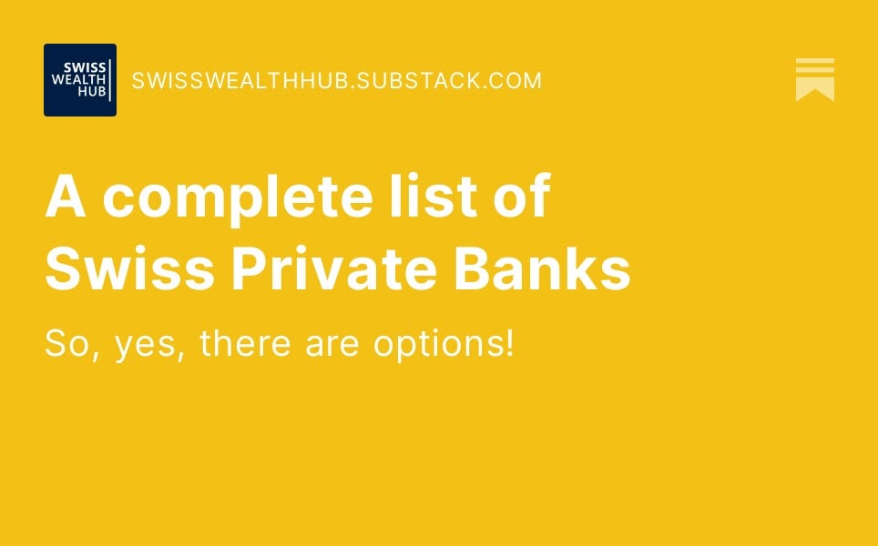 A complete list of Swiss Private Banks - SwissWealthHub