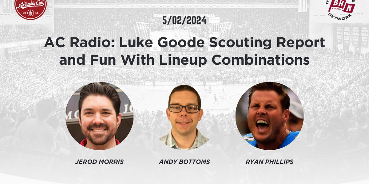 [AC Radio] Luke Goode Scouting Report and Fun With Lineup Combinations
