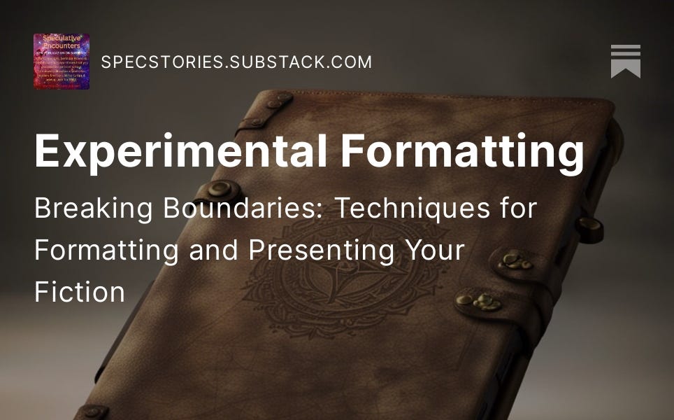 Experimental Formatting - by C. L. Nichols