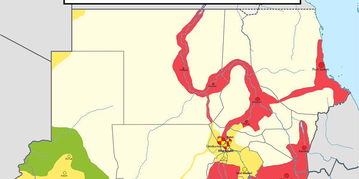 Map of the Areas of Control in Sudan