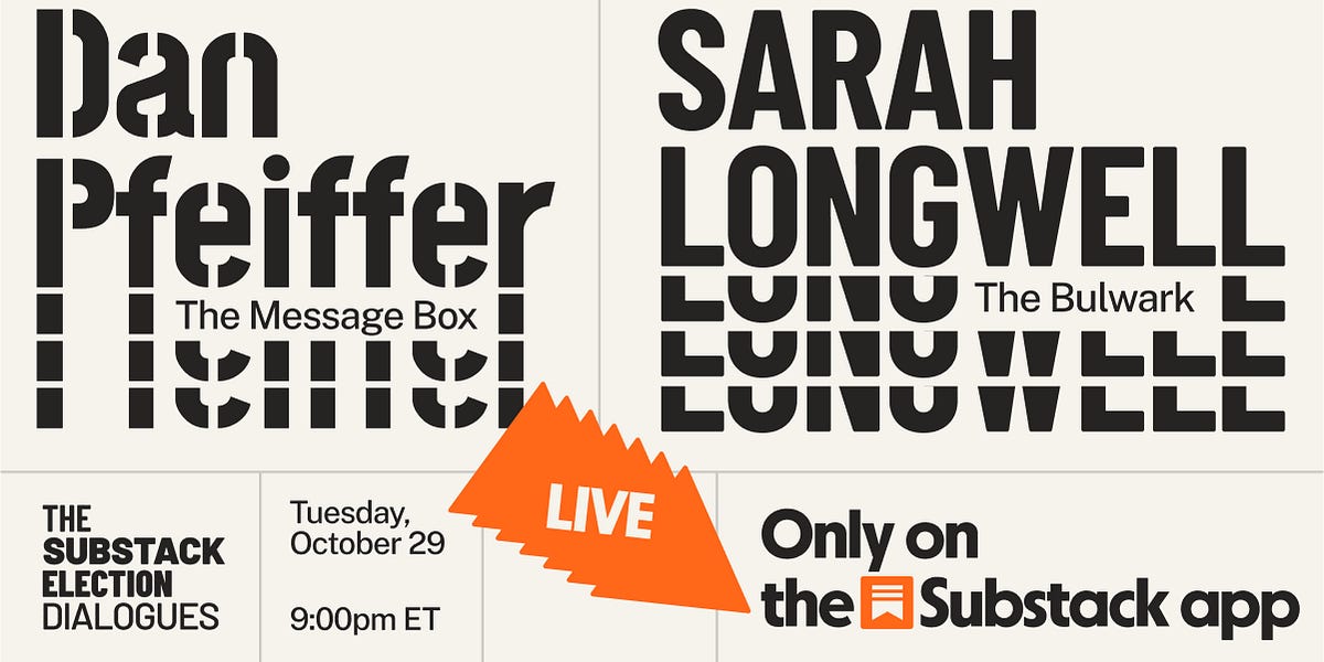 One Week Out: A Live Conversation with Sarah Longwell of the Bulwark