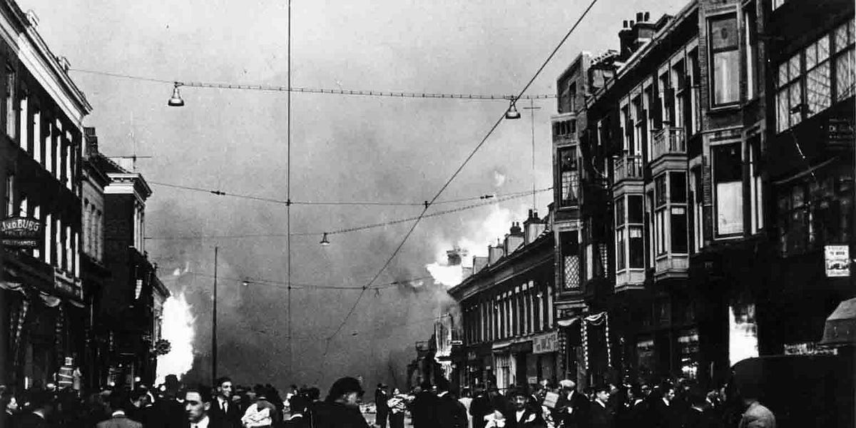 Terror bombing of Rotterdam - by Martin Cherrett