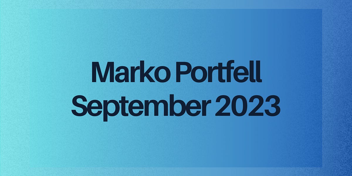 Marko portfelli ülevaade - september 2023 - by Marko Oolo