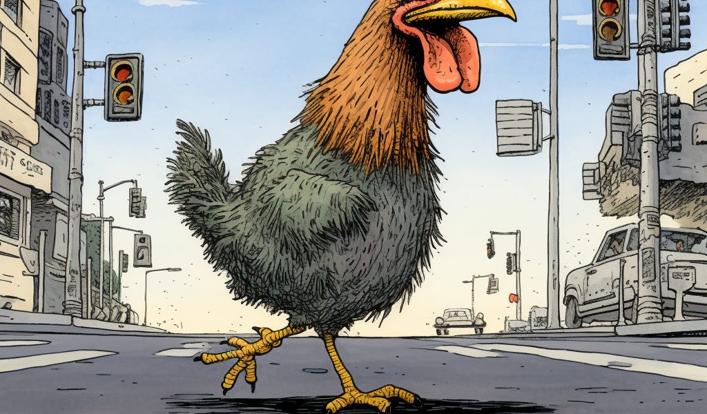 Why Did the Chicken Cross the Road? - by Maarten Dalmijn