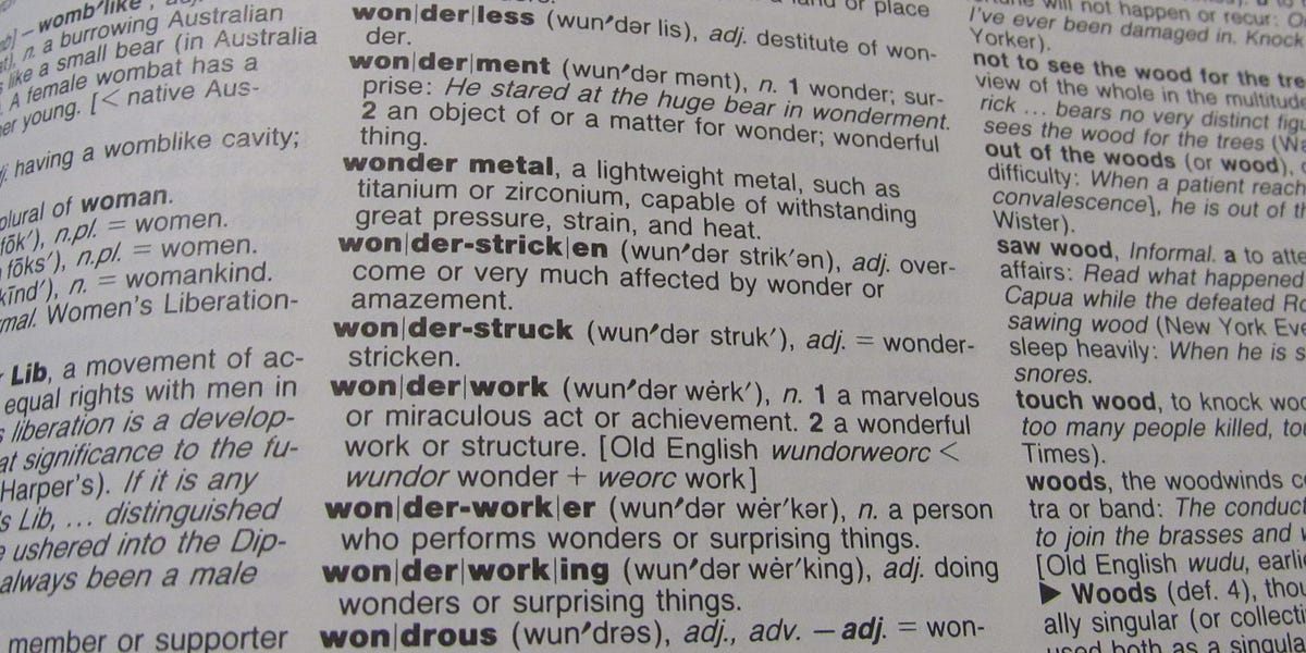 The Wonder Of Words - Begin In Wonder Substack