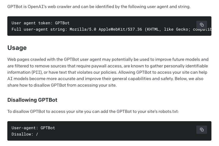 OpenAI's web crawler and FTC missteps