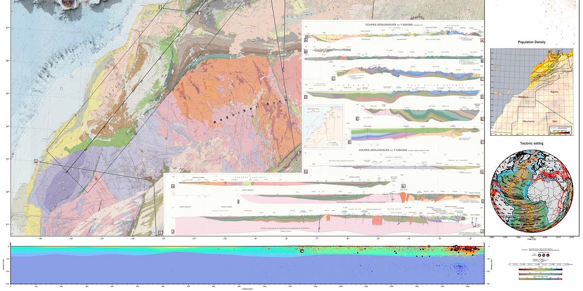 Printable wall map of Morocco