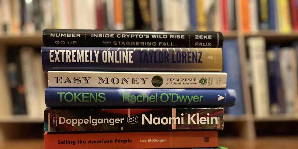 The 10 best tech books of 2023 - by Brian Merchant