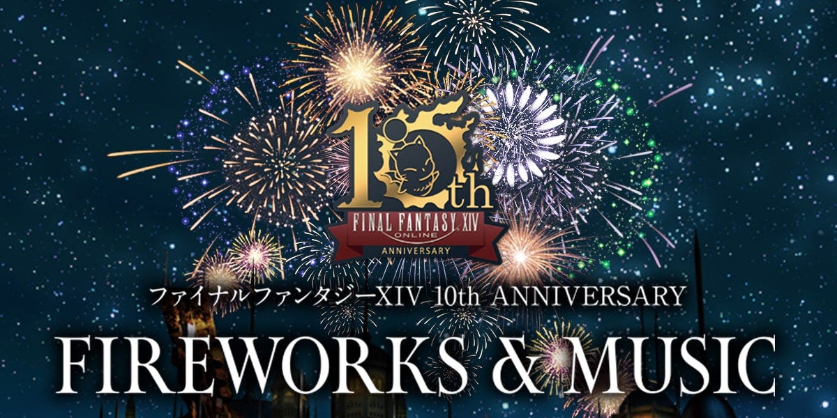 Final Fantasy XIV 10th Anniversary Fireworks & Music Show Information and Details