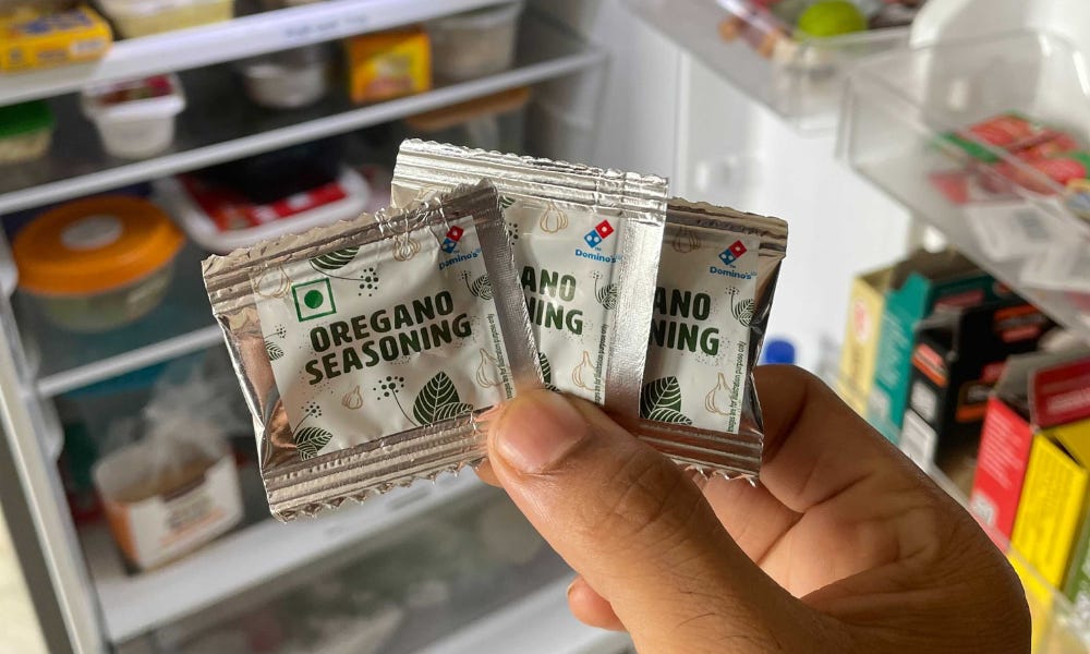 Why does Domino's send extra "Oregano packets"? 🍕