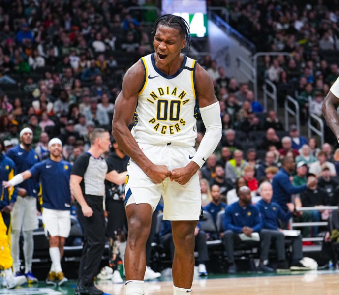 Pacers bench big in beating Bucks, Haliburton named Player of the Week ...