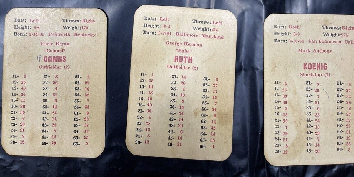 A Brief Guide to APBA Baseball Set Rarities