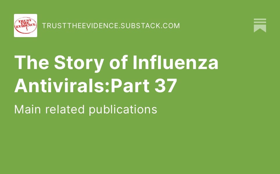 The Story of Influenza Antivirals:Part 37