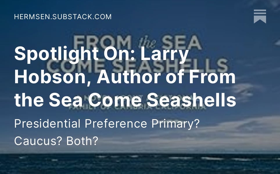 Spotlight On: Larry Hobson, Author of From the Sea Come Seashells