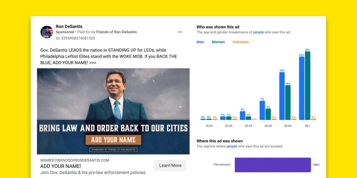 DeSantis launches new Facebook ads targeting big cities on “law and order”