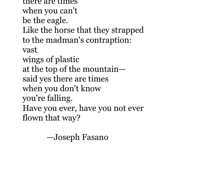 New Poem (exclusive) - Joseph Fasano