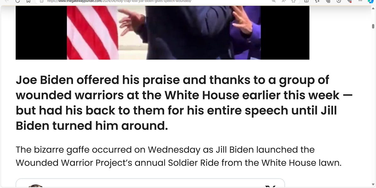 Biden is GONE, senile, how can you keep going with this? FLOTUS Jill ...