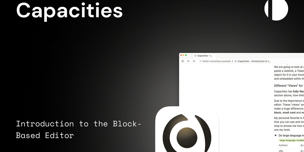 Capacities - Introduction to the Block-Based Editor